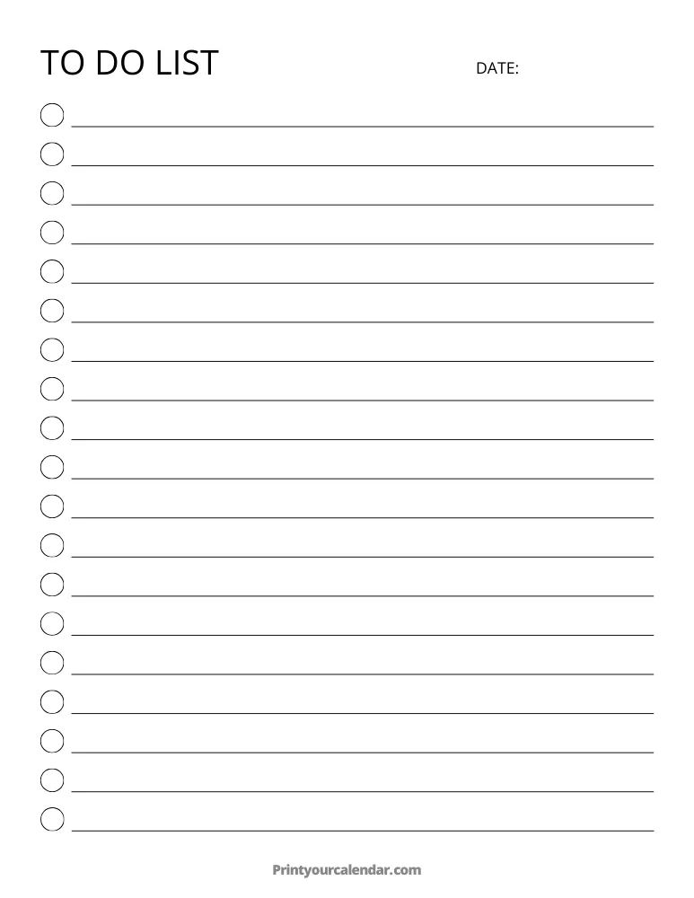 To Do List Templates - Free Printable